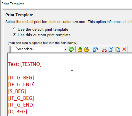 Test Generator Guide to Test Properties: Print Template